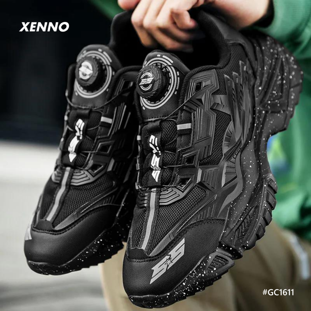 Sports Rotary Button Armor Sneakers - Xenno